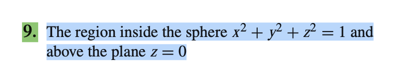 In Exercises 7 to 10, describe the given region as an | Chegg.com