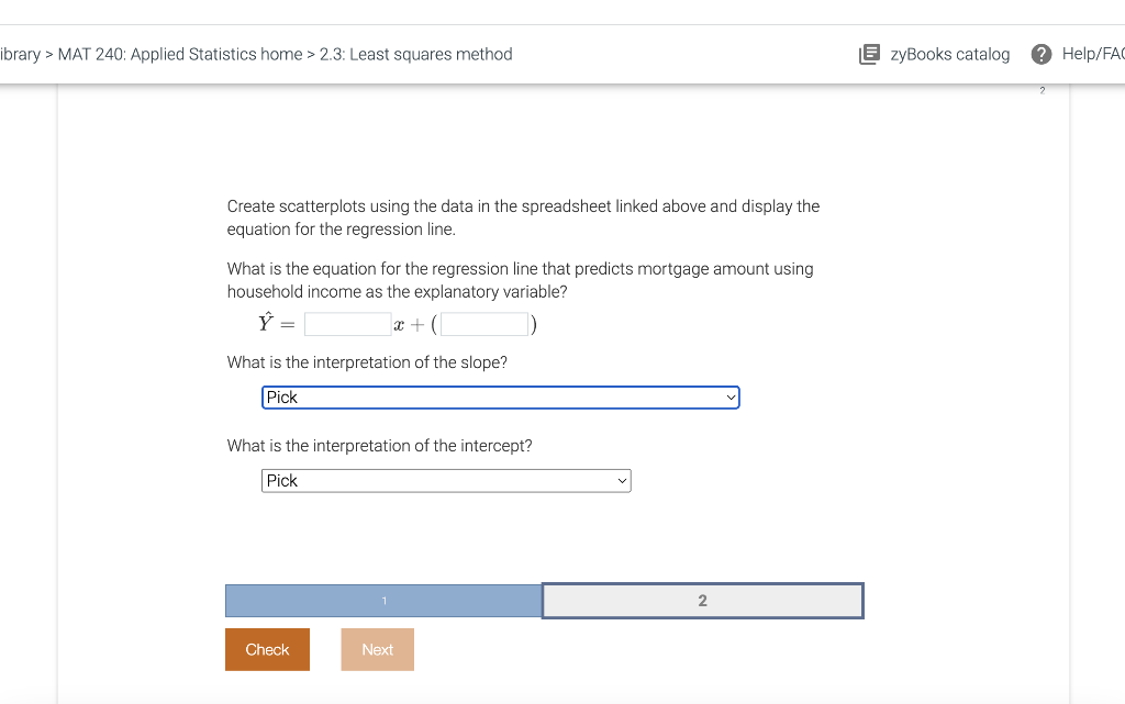 Solved ibrary > MAT 240: Applied Statistics home > 2.3: | Chegg.com