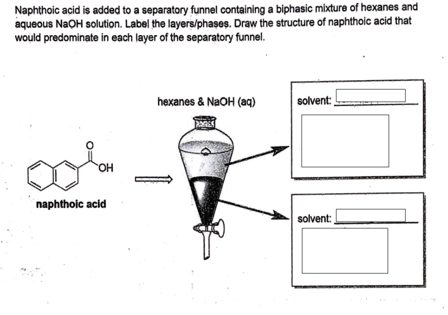 Solved Label layers/phases. Draw the structure of naphthoic | Chegg.com
