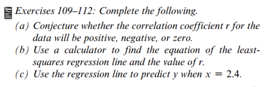 Solved Exercises 109-112: Complete the following. (a) | Chegg.com