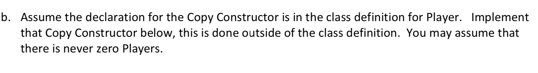 Solved Problem 2: Consider the following Player definition | Chegg.com