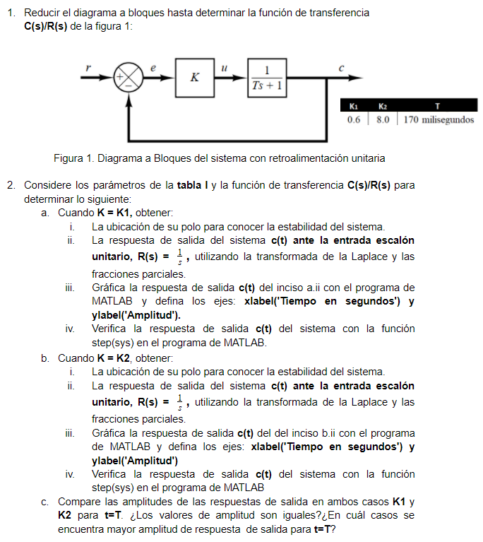 Solved 1. Reducir el diagrama a bloques hasta determinar la | Chegg.com