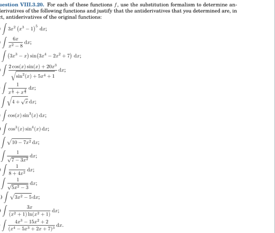 Solved 1estion VIII.3.20. For each of these functions f, use | Chegg.com
