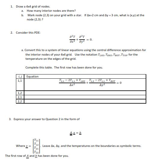 Solved 1. Draw a 4x4 grid of nodes. a. How many interior | Chegg.com