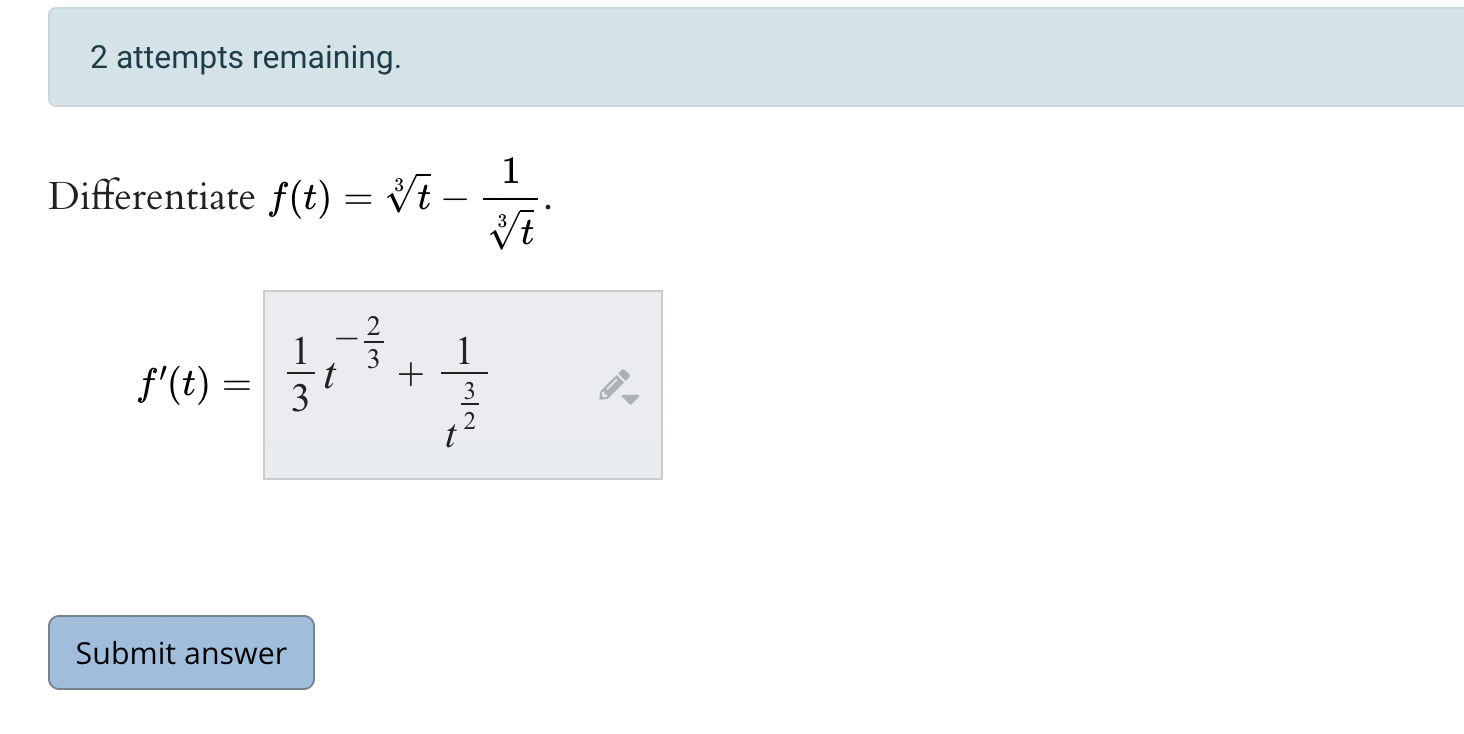Solved Differentiation rules practice: Differentiate: | Chegg.com