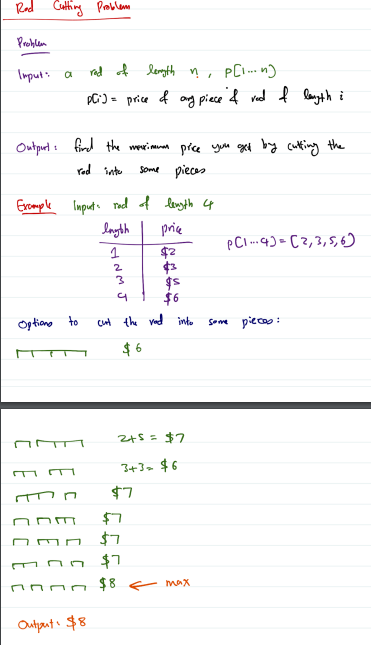 Solved Recall the rod cutting problem discussed in the | Chegg.com