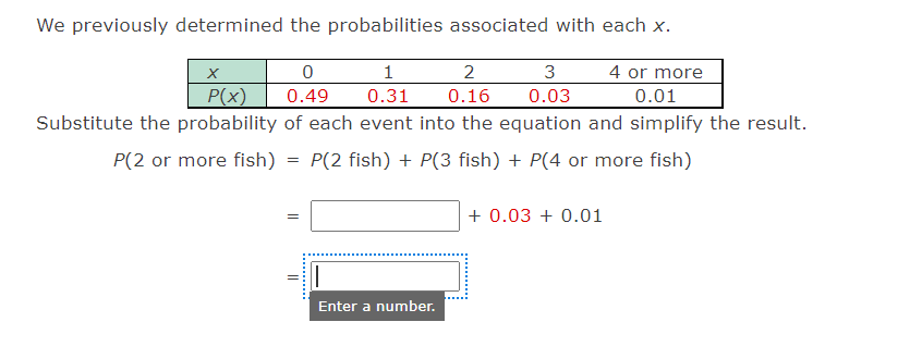 Solved We previously determined the probabilities associated | Chegg.com