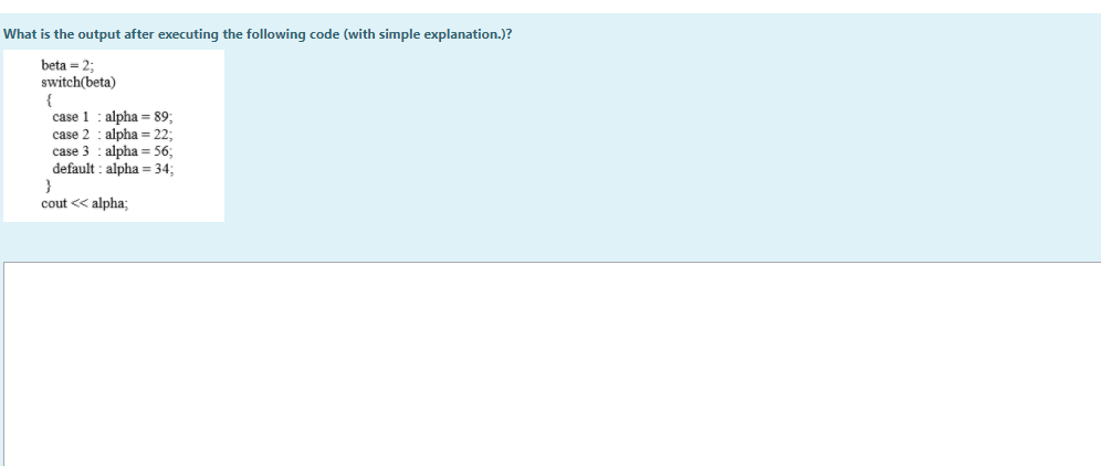 Solved What is the output after executing the following code | Chegg.com