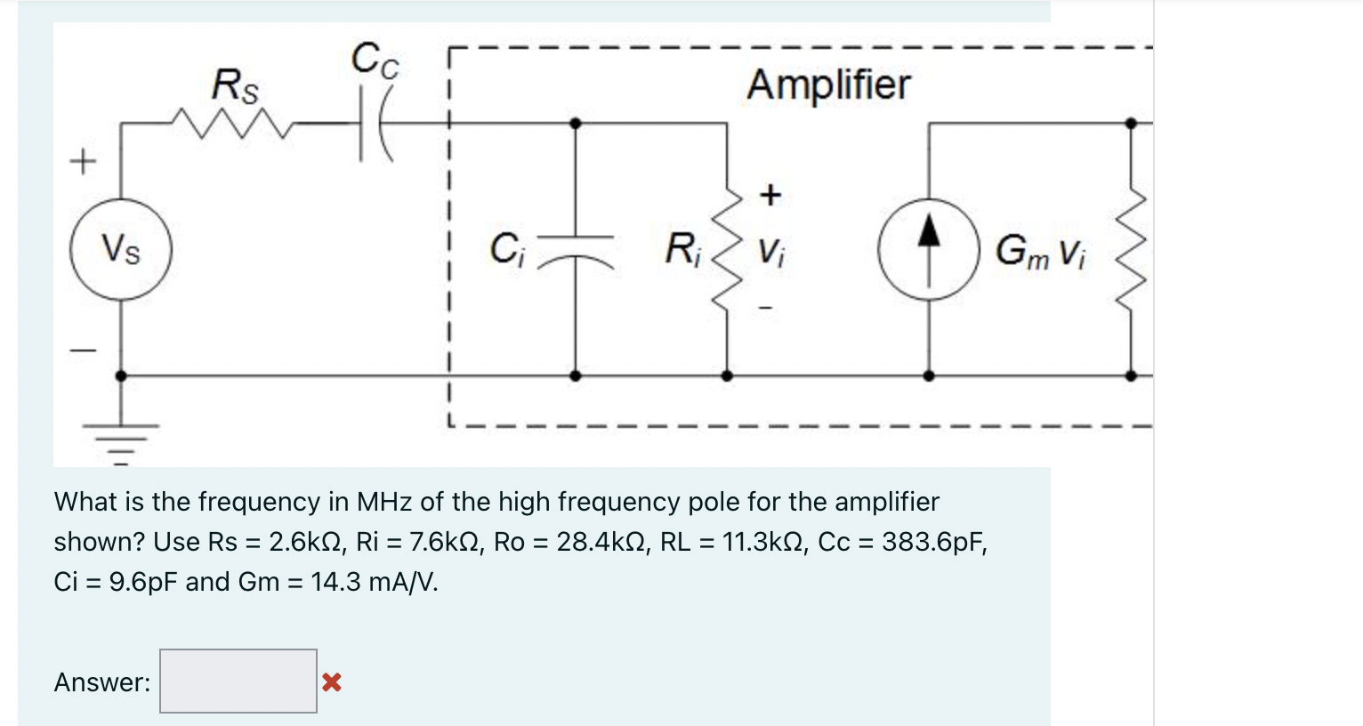 Solved What is the frequency in MHz of the high frequency | Chegg.com