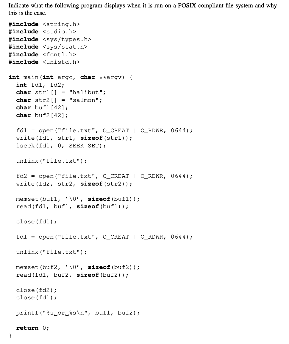 Indicate what the following program displays when it | Chegg.com