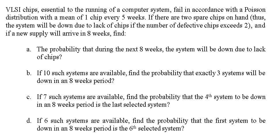 Solved VLSI chips, essential to the running of a computer | Chegg.com