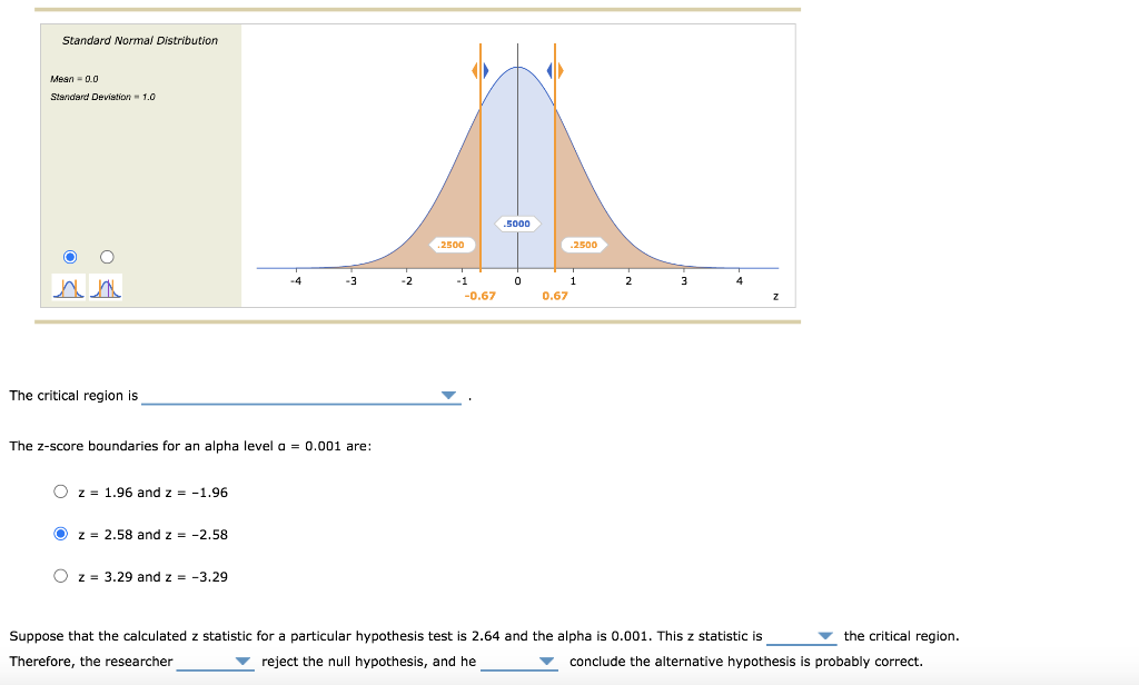 3. Alpha level and the critical region The alpha | Chegg.com
