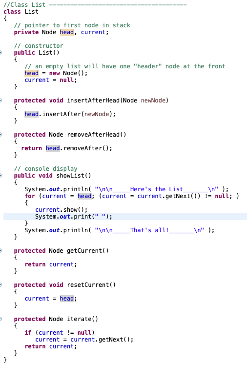 Solved /Class Node class Node // data private Node next; | Chegg.com