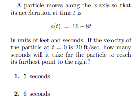 Solved A particle moves along the x-axis so that its | Chegg.com