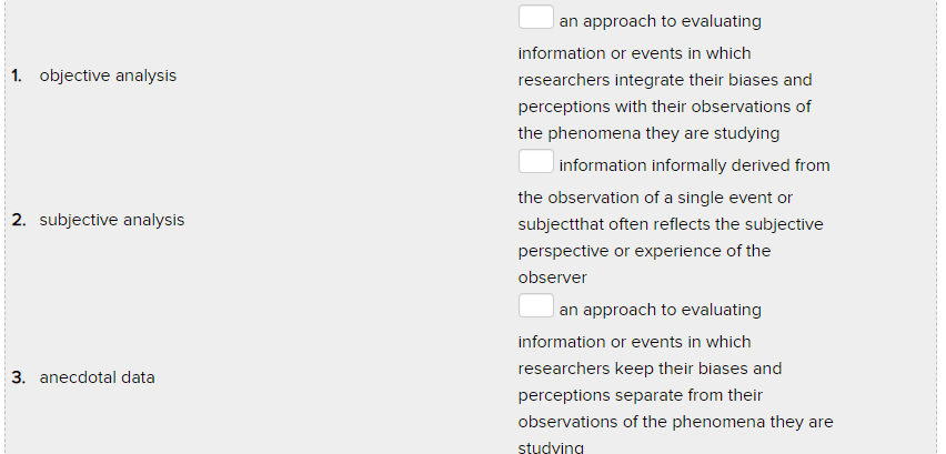Solved 1. objective analysis 2. subjective analysis an | Chegg.com