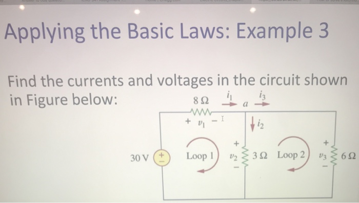 Solved Applying the Basic Laws: Example 3 Find the currents | Chegg.com