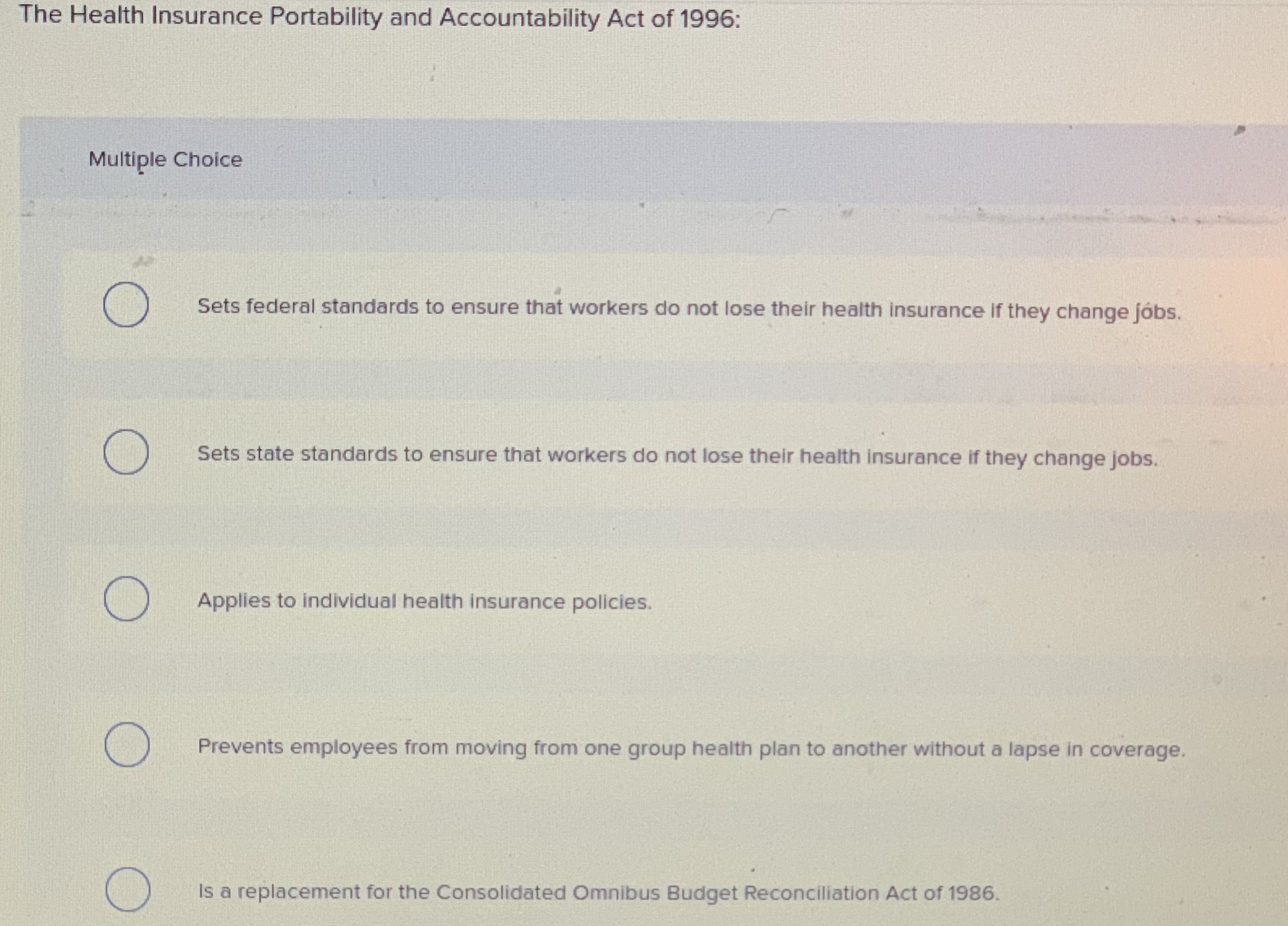 Solved The Health Insurance Portability and Accountability | Chegg.com