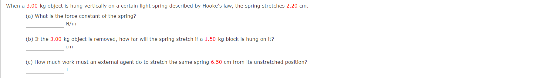 Solved Vhen a 3.00−kg object is hung vertically on a certain | Chegg.com