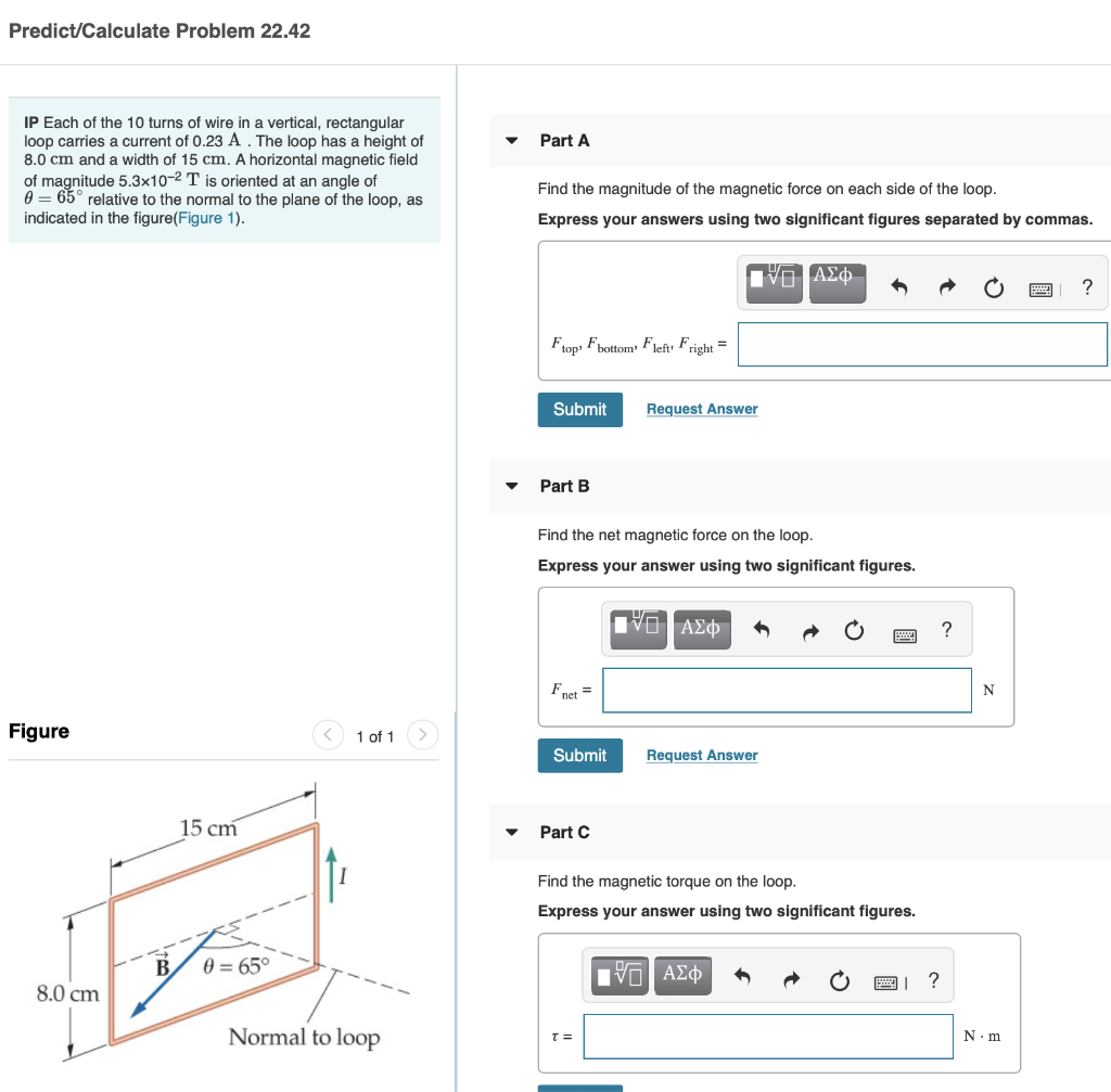Solved Predict/Calculate Problem 22.42 Part A IP Each of the | Chegg.com