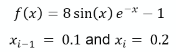 Solved Solve The Function Using Three Iterations Of Secant