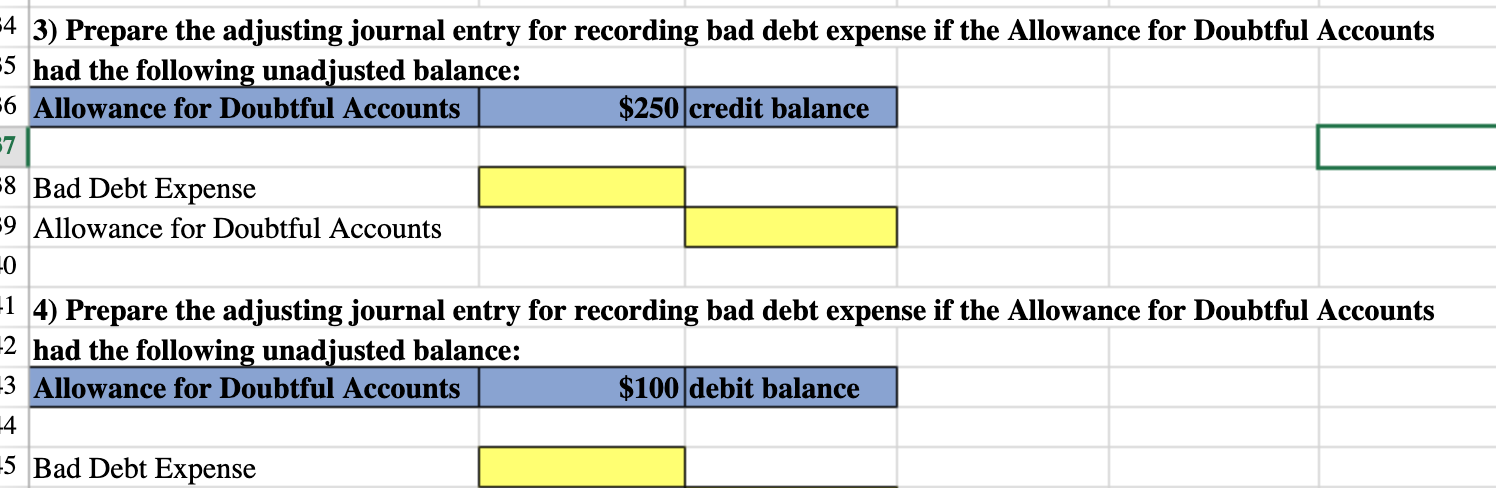 Solved Aging of accounts receivable method - Excel ? FILE | Chegg.com