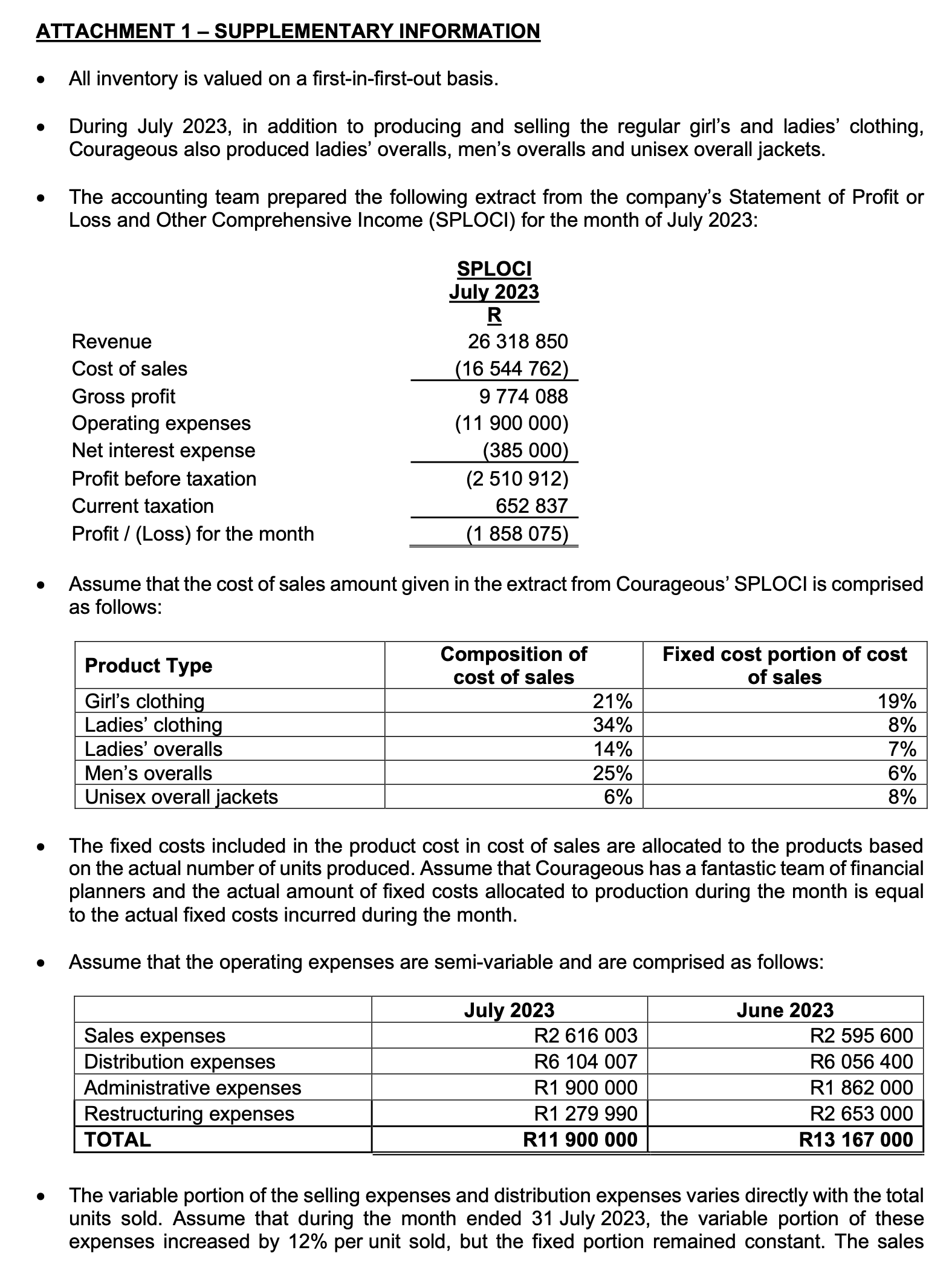prepare Courageous’ income statement for the month of | Chegg.com