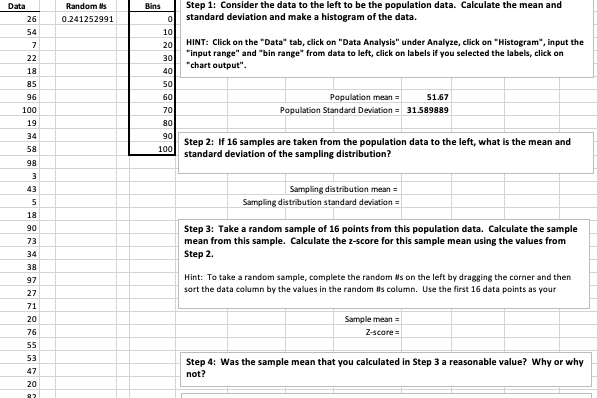 Solved What formulas on excel do I use to solve step two and | Chegg.com
