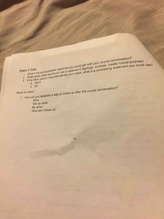 Solved Conversation Planner Use The Following Worksheet To Chegg
