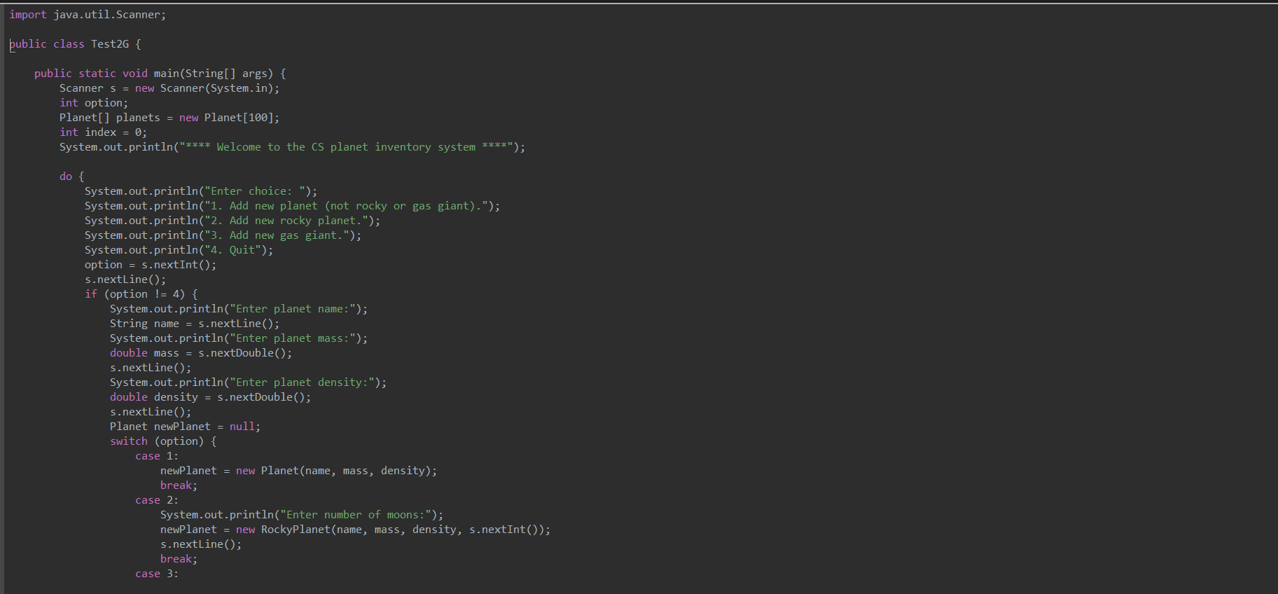 Solved This question is about completing a program that | Chegg.com