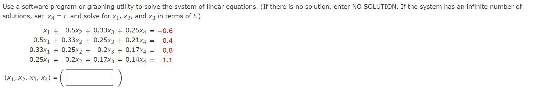 Solved Use a software program or graphing utility to solve | Chegg.com