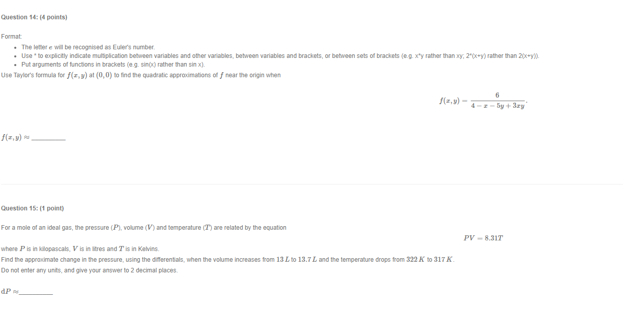 Solved Question 5: (4 points) Decide whether following | Chegg.com