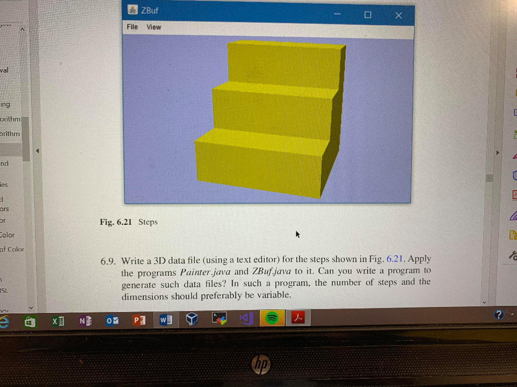 ZBuf .- O x File View val ing orithm orithm nd hes | Chegg.com