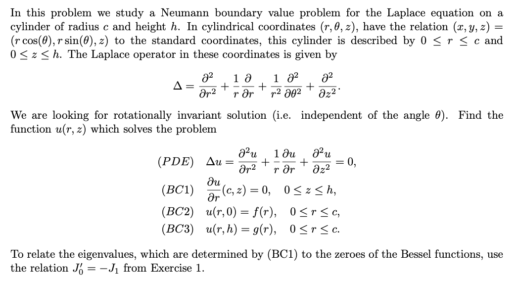 Solved In this problem we study a Neumann boundary value | Chegg.com