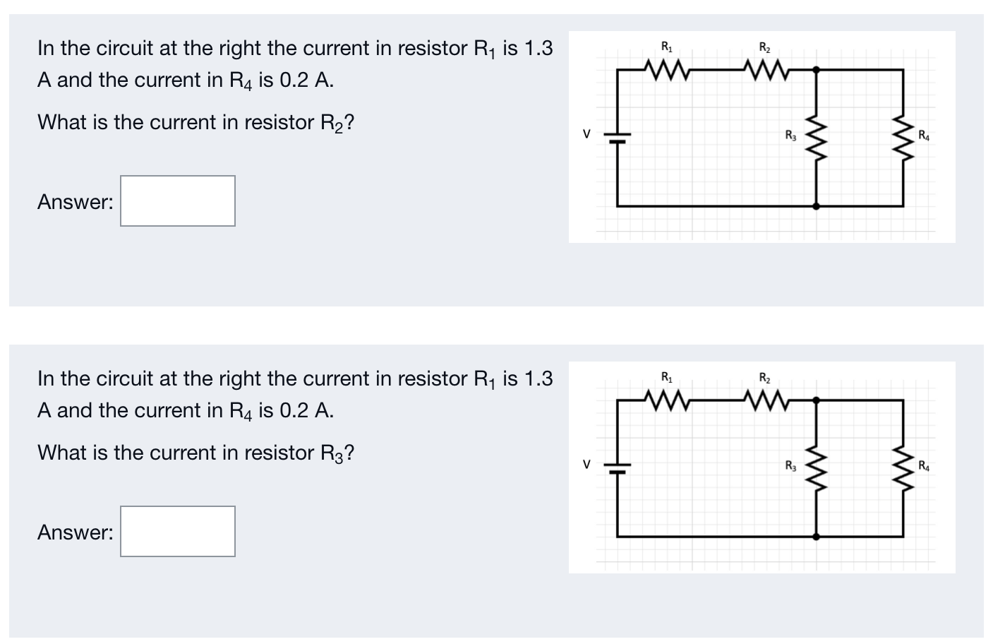 Solved In the circuit at the right the current in resistor | Chegg.com