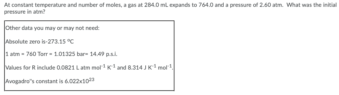 Solved A gas at a constant pressure and constant number of | Chegg.com