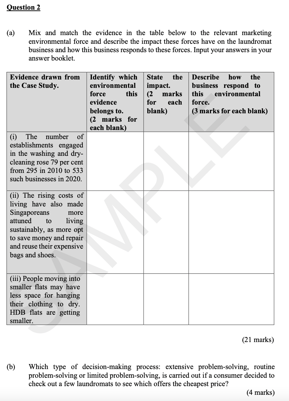 Solved (a) Mix and match the evidence in the table below to | Chegg.com