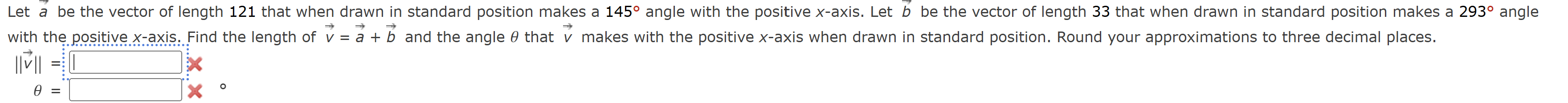 Solved Let a be ﻿the vector of ﻿length 121 ﻿that when drawn | Chegg.com
