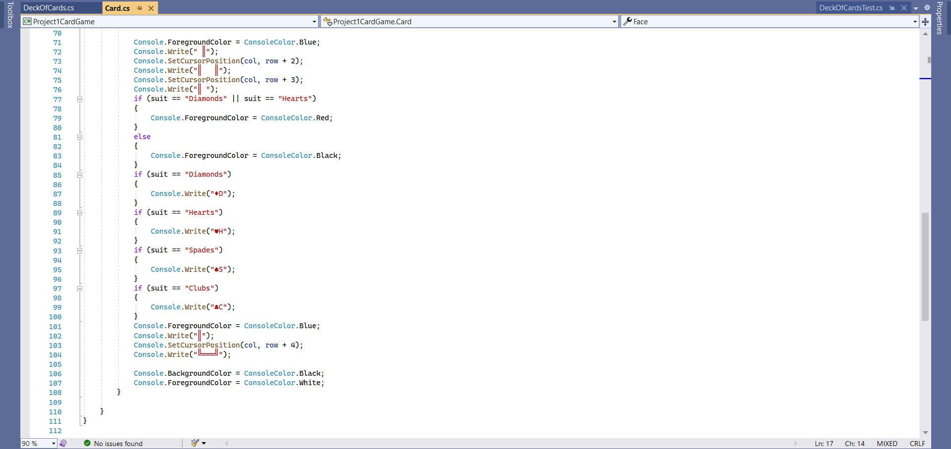 Solved Card Game in C# This application will function | Chegg.com