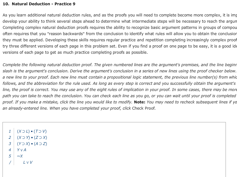 9. Natural Deduction Practice 7 As you learn | Chegg.com