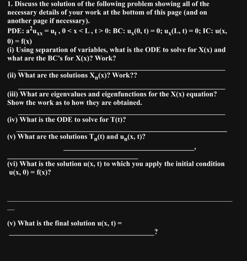 Solved PLEASE: only solve questions 5,6 and 7 (v, vi and | Chegg.com