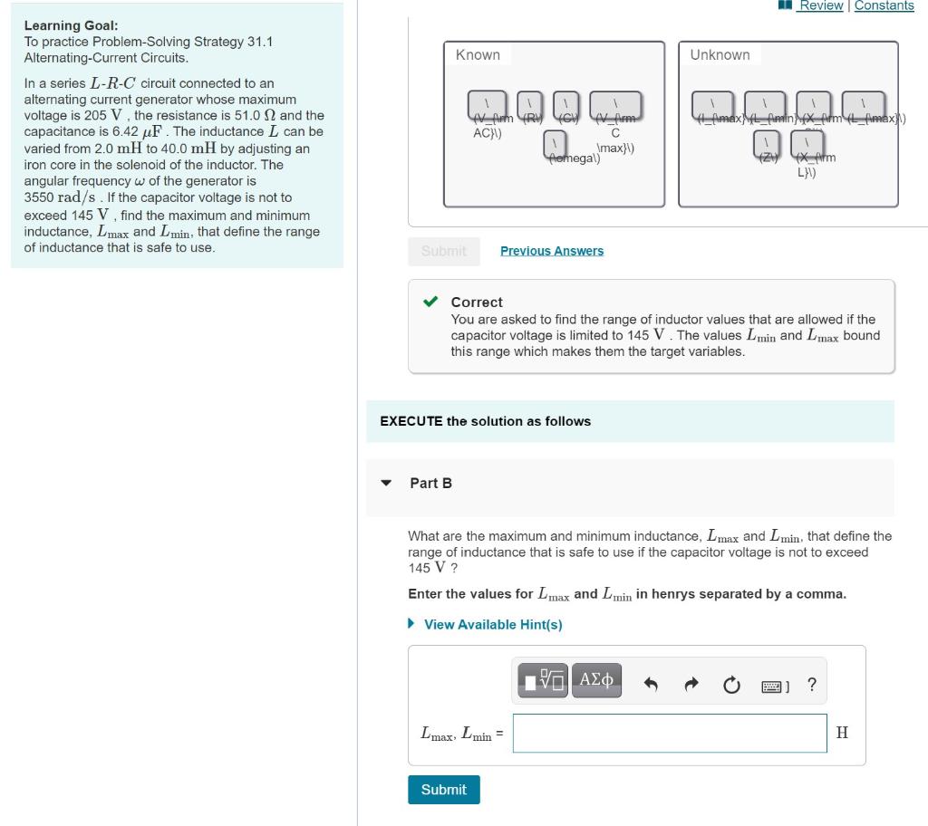 Solved Review Constants Known Unknown firm max_fmif* fim | Chegg.com