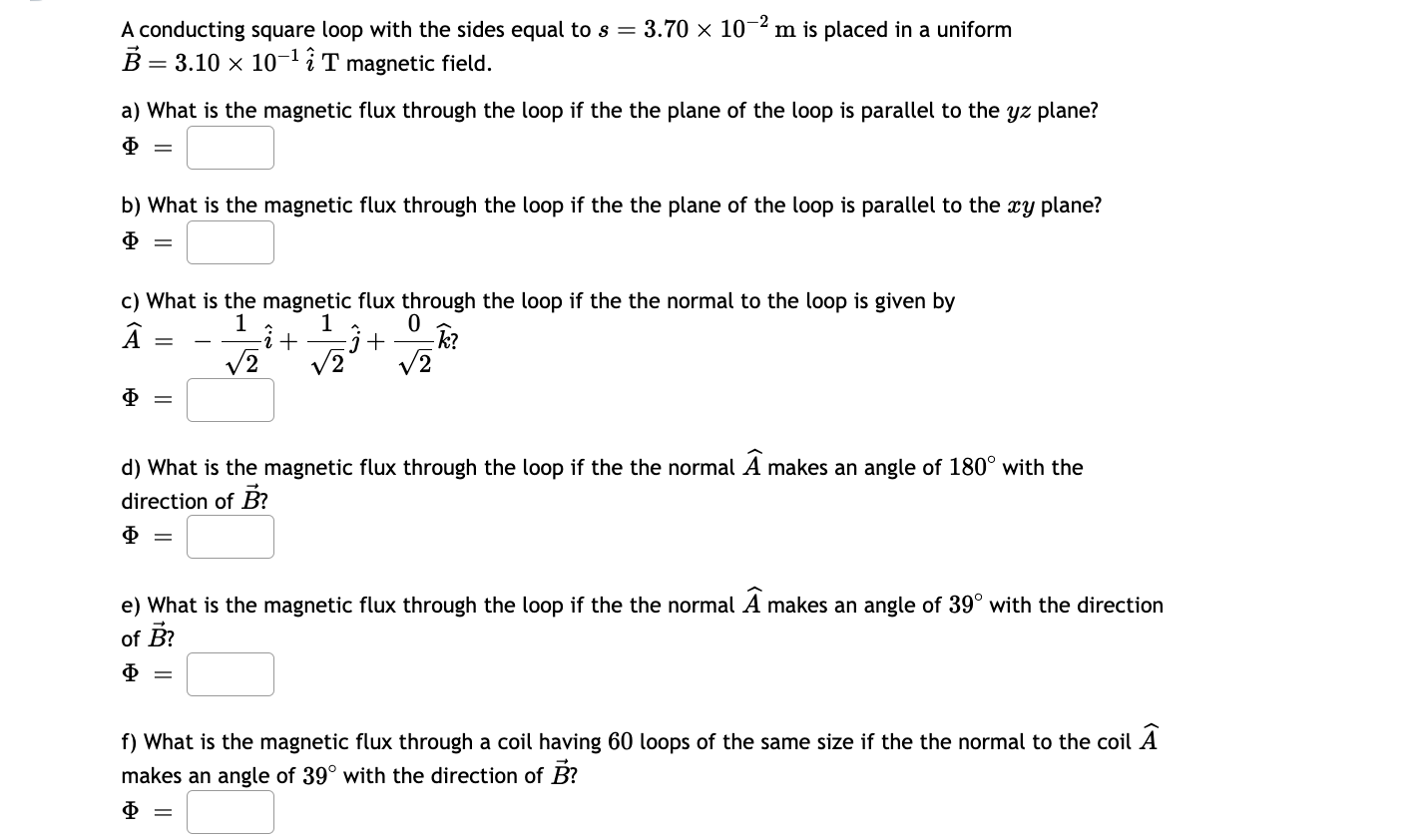 Solved A conducting square loop with the sides equal | Chegg.com