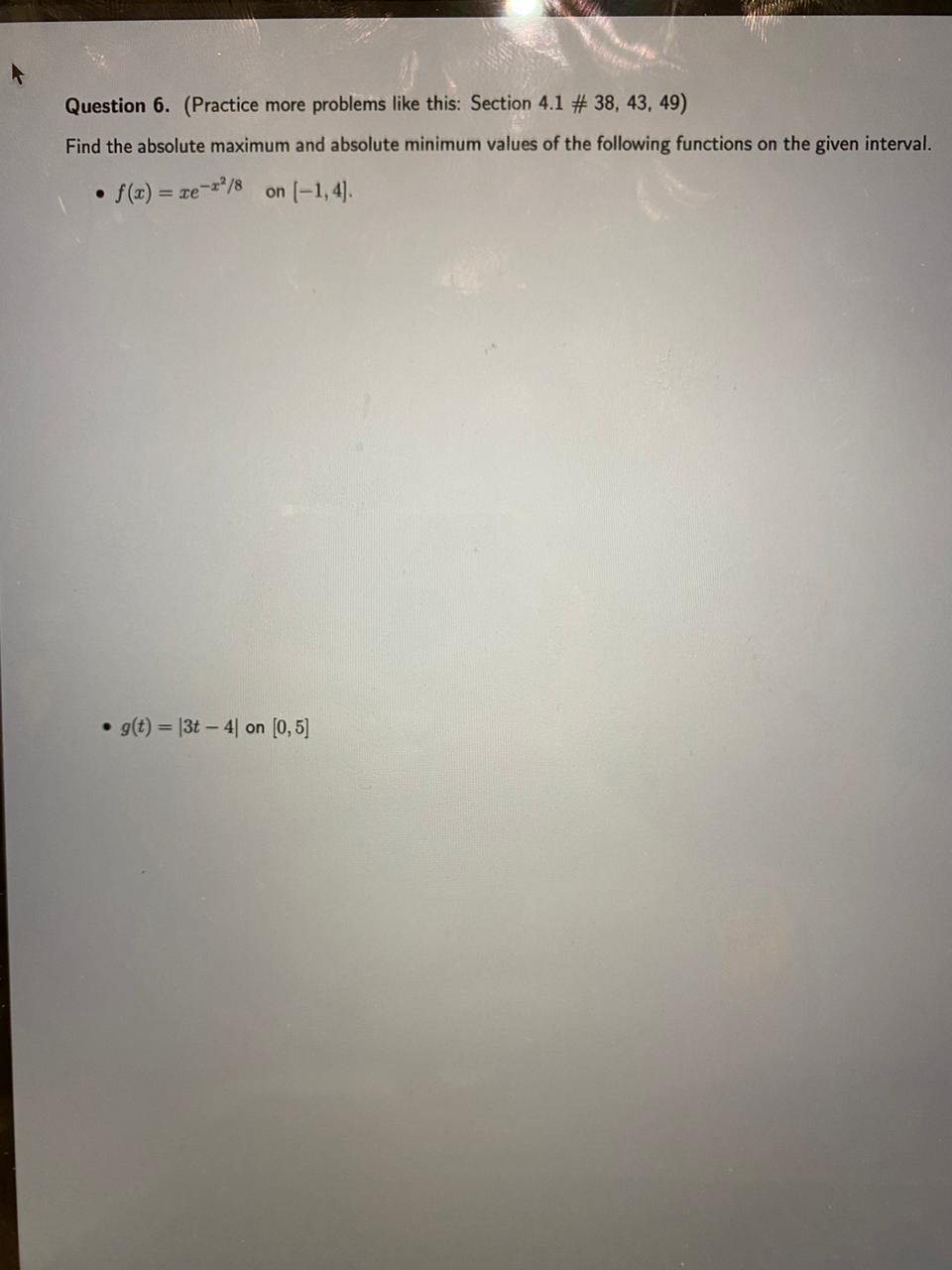 Solved Question 6. (Practice more problems like this: | Chegg.com
