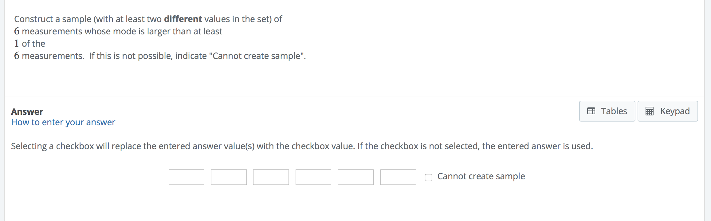 Solved Construct a sample (with at least two different | Chegg.com