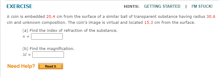 Solved EXERCISE HINTS: GETTING STARTED I'M STUCK! A coin is | Chegg.com