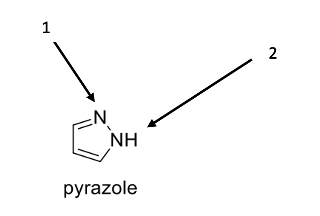 Solved Pyrazole has two nitrogens (labeled 1 and 2). Which | Chegg.com