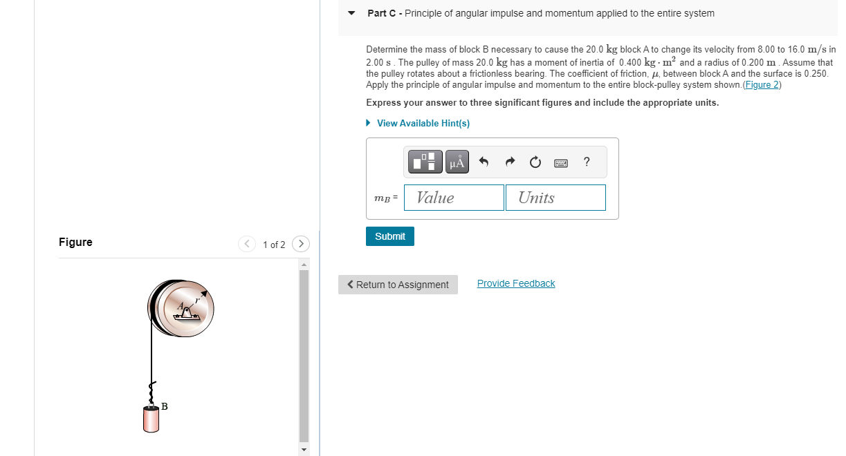 Part C - ﻿Principle of angular impulse and momentum | Chegg.com
