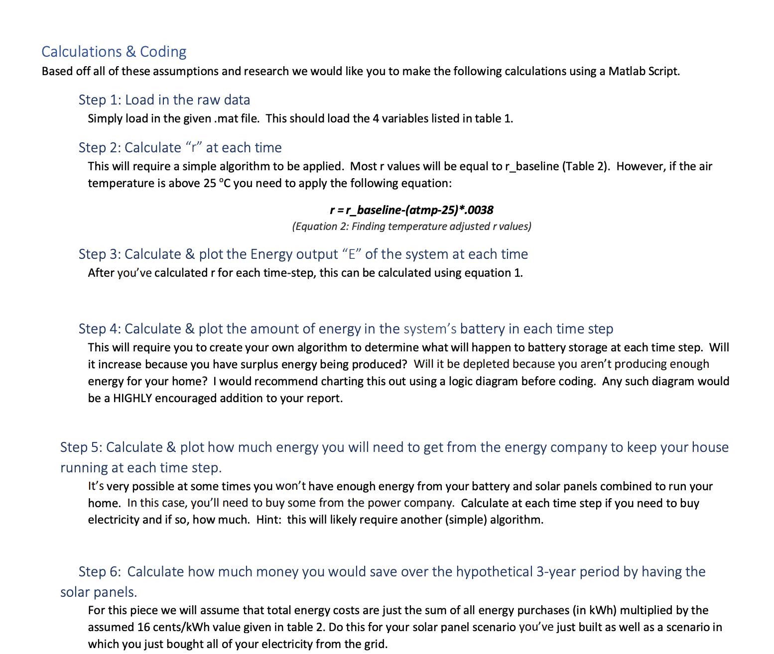 Solved MATLAB :Home Solar Panels: please help with | Chegg.com