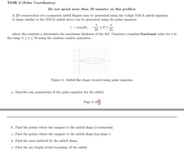 Solved TASK 2 (Polar Coordinates): Do not spend more than 30 | Chegg.com