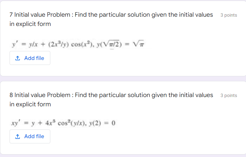 Solved 7 Initial value Problem: Find the particular solution | Chegg.com